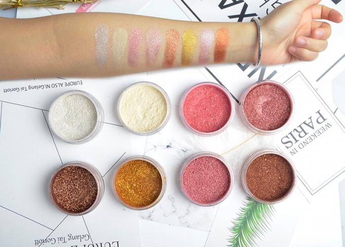 8 Colors Makeup Cheek Highlighter , Highly Pigmented Highlighter Loose ...